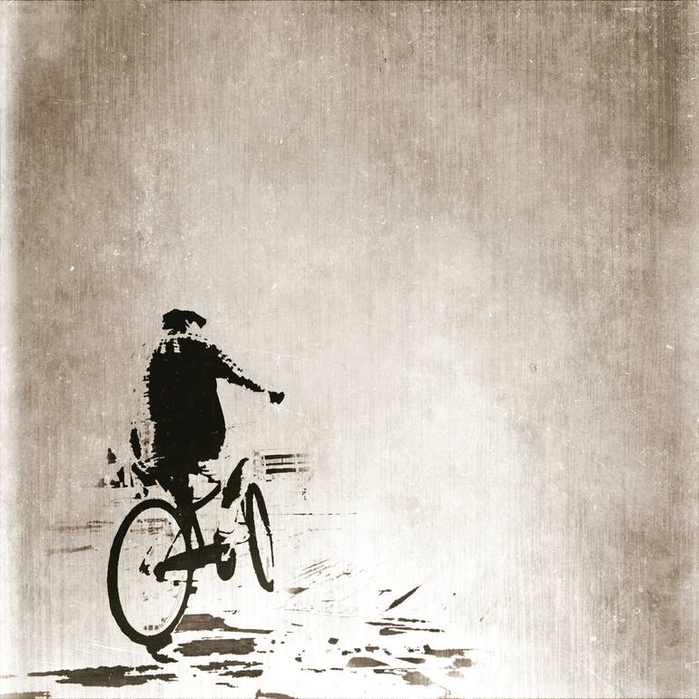 The Boardwalk Biker Rests Photography by Jack Mallon | Saatchi Art