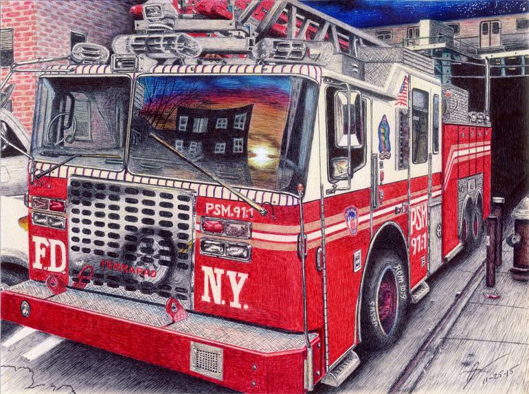 911 Drawing by John Aaron | Saatchi Art