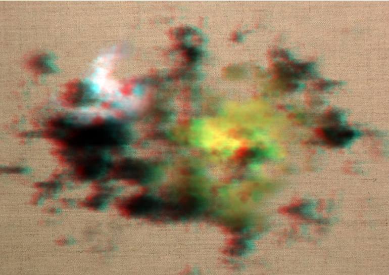 Composition of Color in Space 1 / stereoscopic 3D Painting by Frank ...