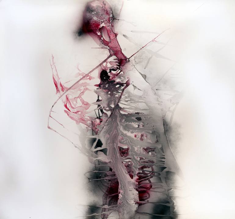 The Bleeding Man Painting by Anya Gorbacheva | Saatchi Art