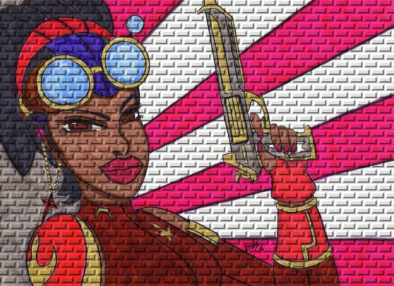 The Liberator mural Drawing by Ronald Woods | Saatchi Art