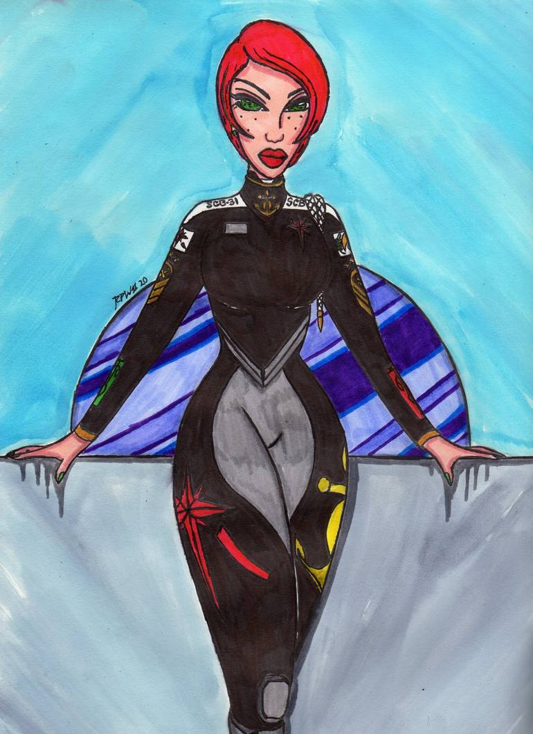 Command Master Chief Drawing by Ronald Woods | Saatchi Art