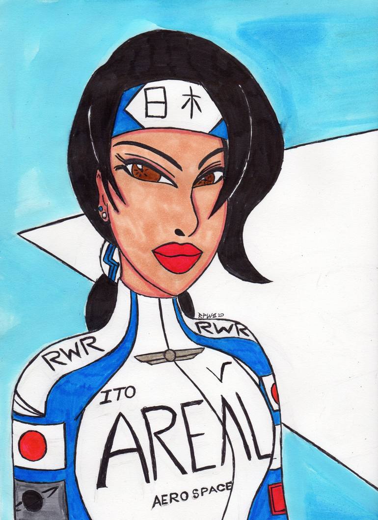 Racecar Driver Drawing by Ronald Woods | Saatchi Art