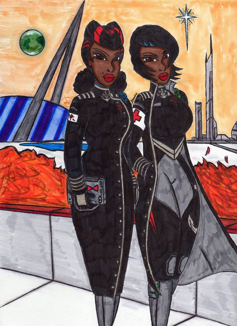 Alien Fall Drawing by Ronald Woods | Saatchi Art