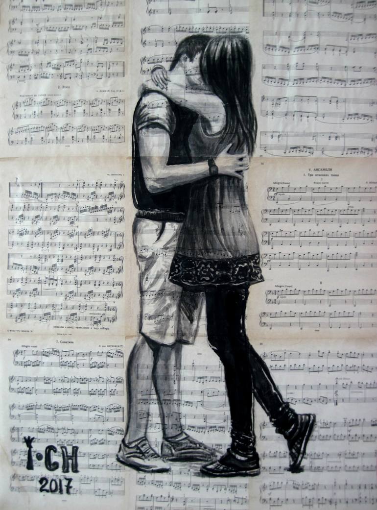 I'm glad to see you Drawing by Inessa Cherniak | Saatchi Art