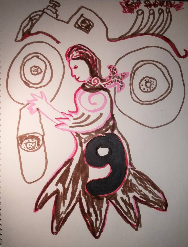 Nine Drawing by Bodhisattva BO STAFF | Saatchi Art