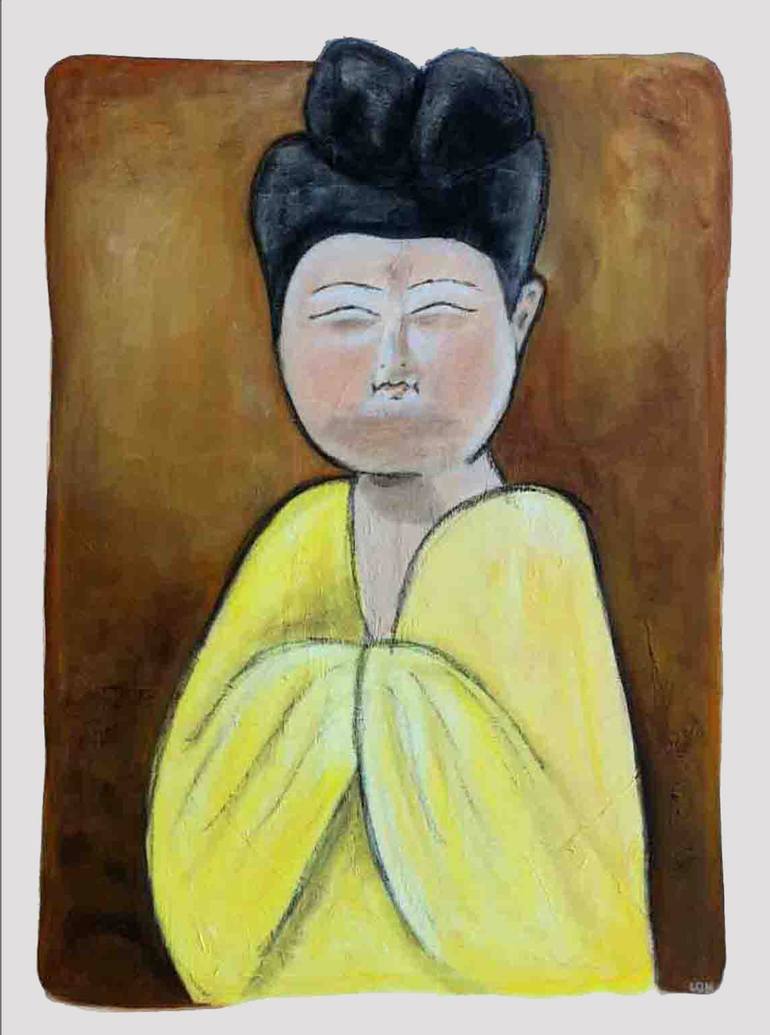 Chines 'Fat Lady' VI Painting by Linda Dammann | Saatchi Art