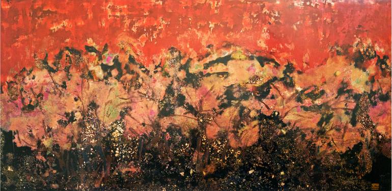 Cherry Blossom Painting by Zoe Nguyen | Saatchi Art