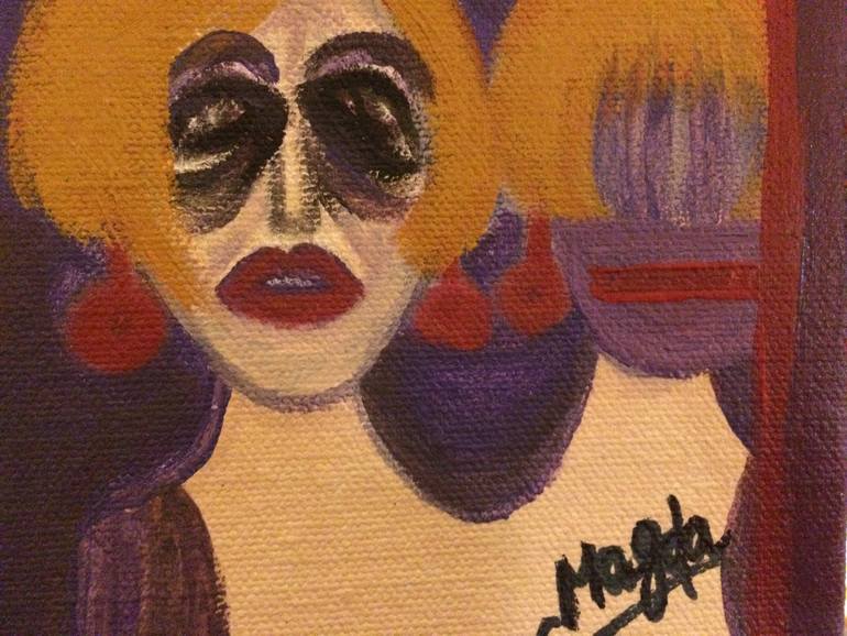 The other side of her Painting by Magda Ahmed | Saatchi Art