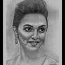 BOLLYWOOD ACTRESS DEEPIKA PADUKONE Drawing by Shivkumar Menon | Saatchi Art