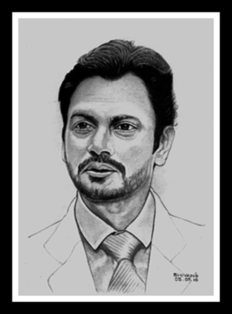 Nawazuddin Siddiqui - Famous Bollywood Actor Drawing by Shivkumar Menon ...