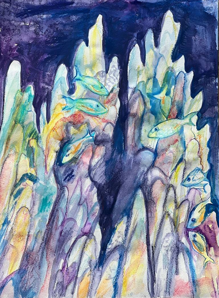 Pillar Coral Realm Painting by Lucille Whitaker | Saatchi Art