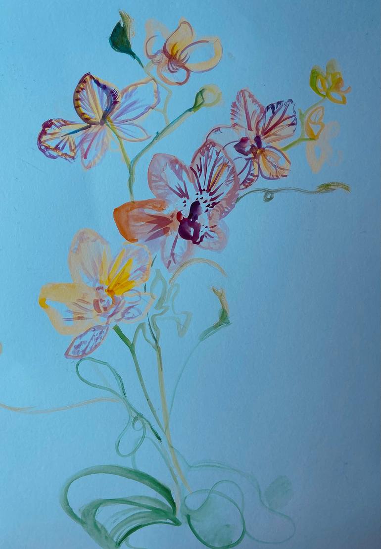 Orchid Fun Painting by Lucille Whitaker | Saatchi Art