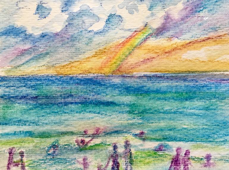 Summer Sea Rainbow Drawing by Lucille Whitaker | Saatchi Art