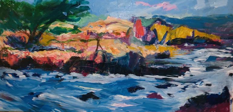 Star Pose Seascape Painting Painting by Lucille Whitaker | Saatchi Art