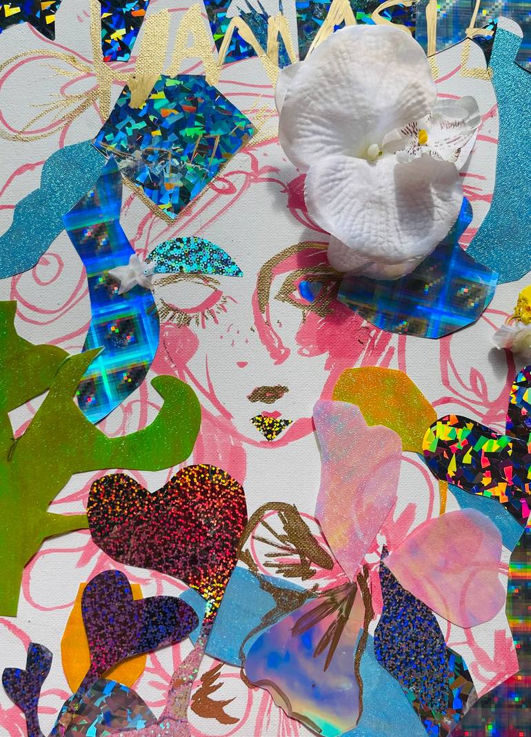 Cyber Florist Collage by Lucille Whitaker | Saatchi Art