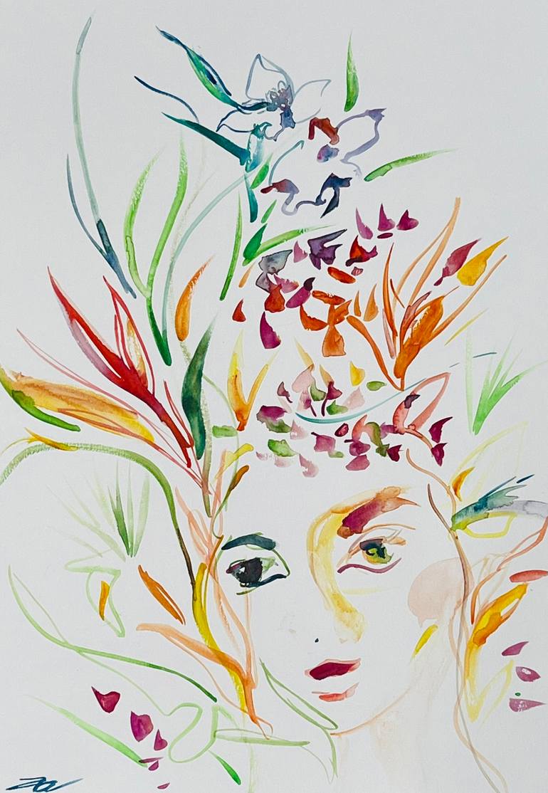 Nature Nymph Painting by Lucille Whitaker | Saatchi Art