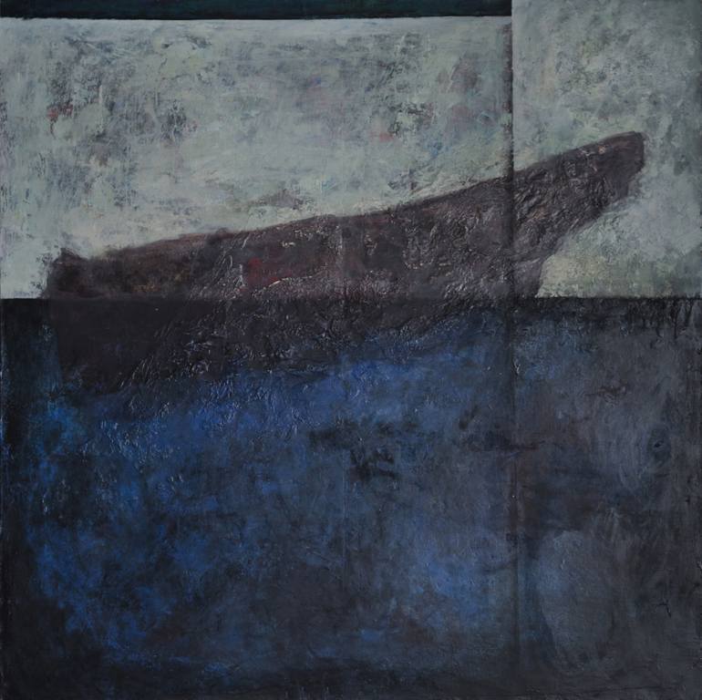 Shark biting the iceberg Painting by Nastya Didenko | Saatchi Art