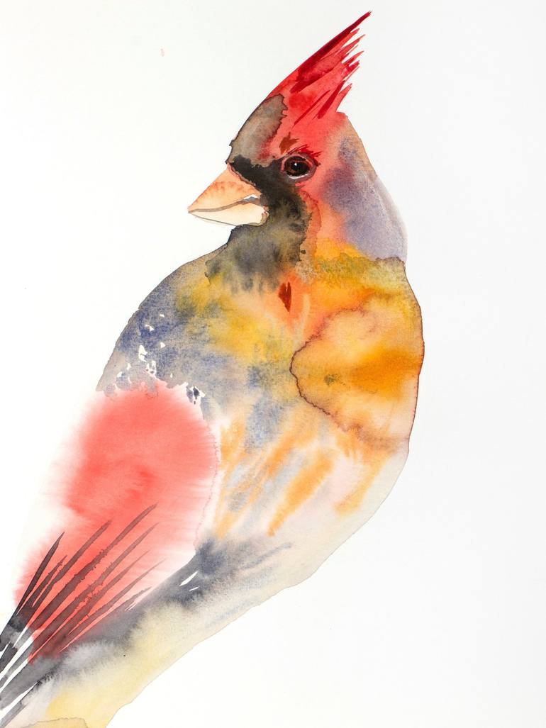 Cardinal No. 6 Painting by Elizabeth Becker | Saatchi Art