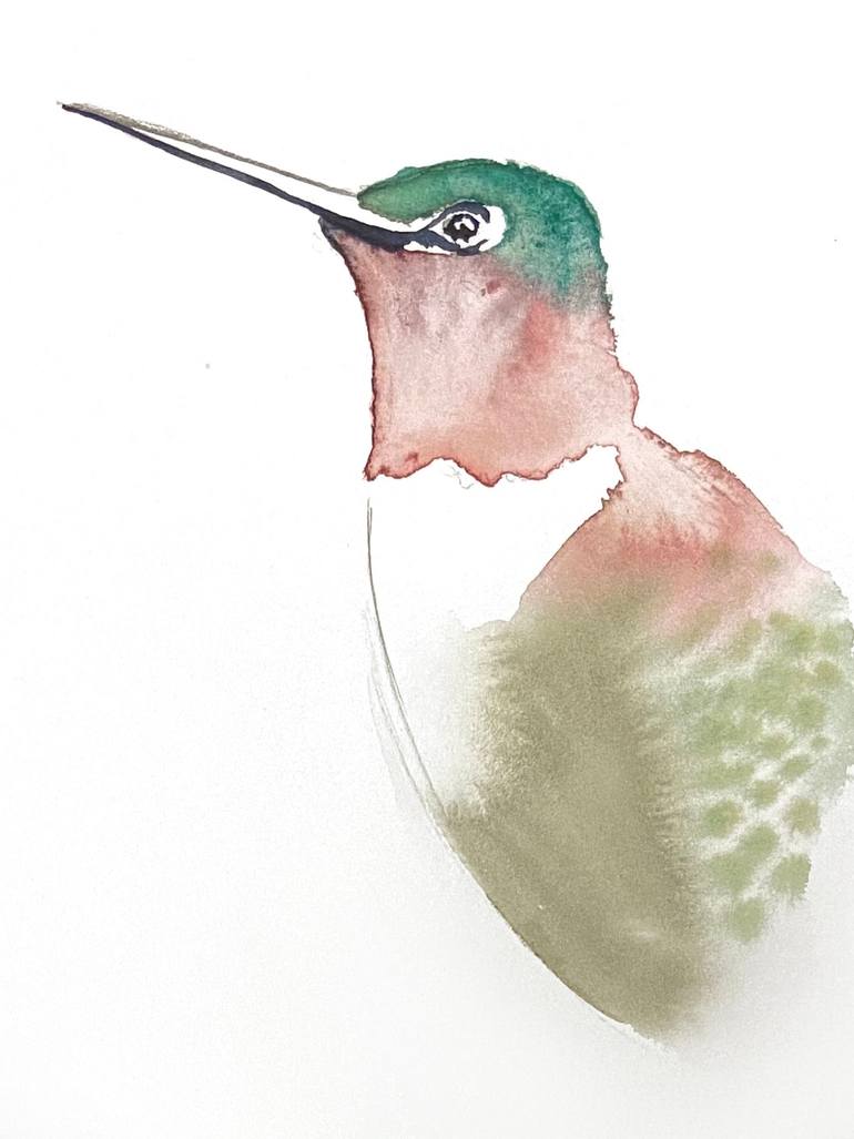 Hummingbird No. 6 Painting by Elizabeth Becker | Saatchi Art