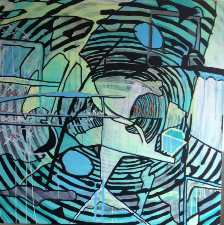 BlueMaze Painting by David Guzman | Saatchi Art