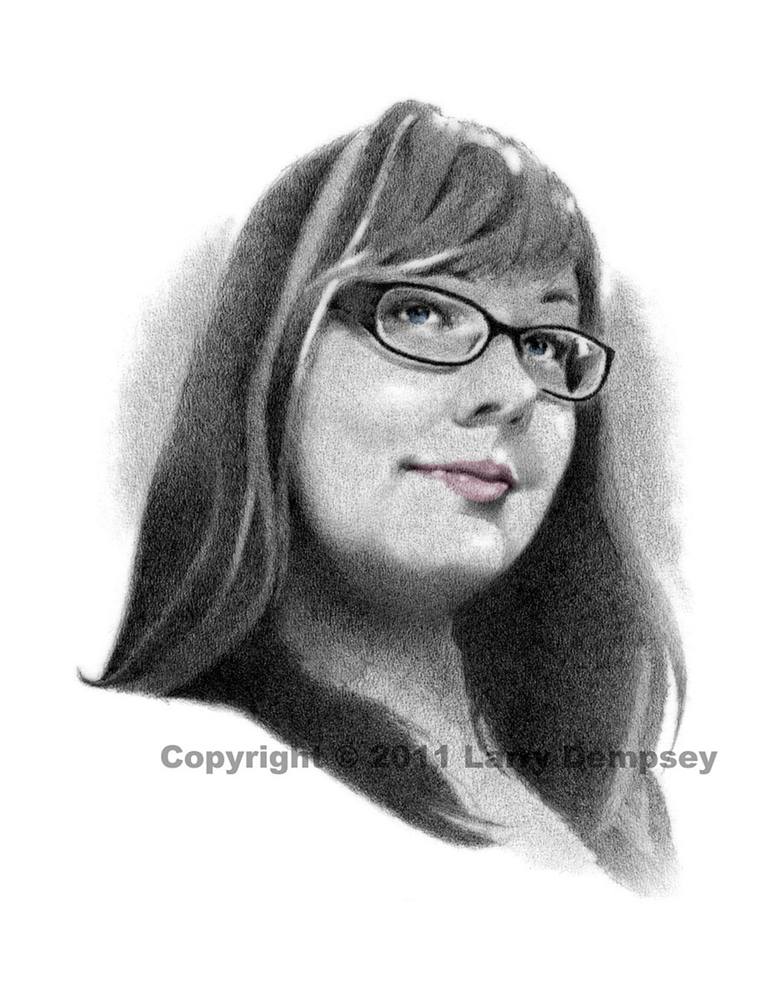 Nancy Drawing by Larry Dempsey | Saatchi Art