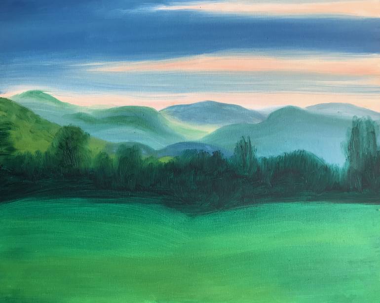 Blue Calm Painting by Aet Paaro | Saatchi Art