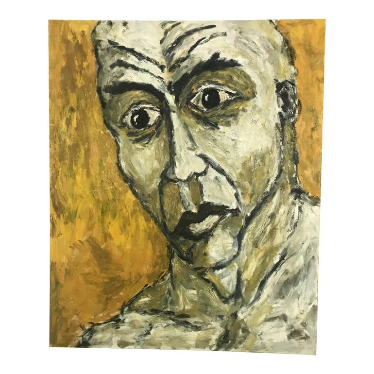 Vintage Oversized Portrait 1 by Paul Rinaldi Painting by Marzipan Mummy ...