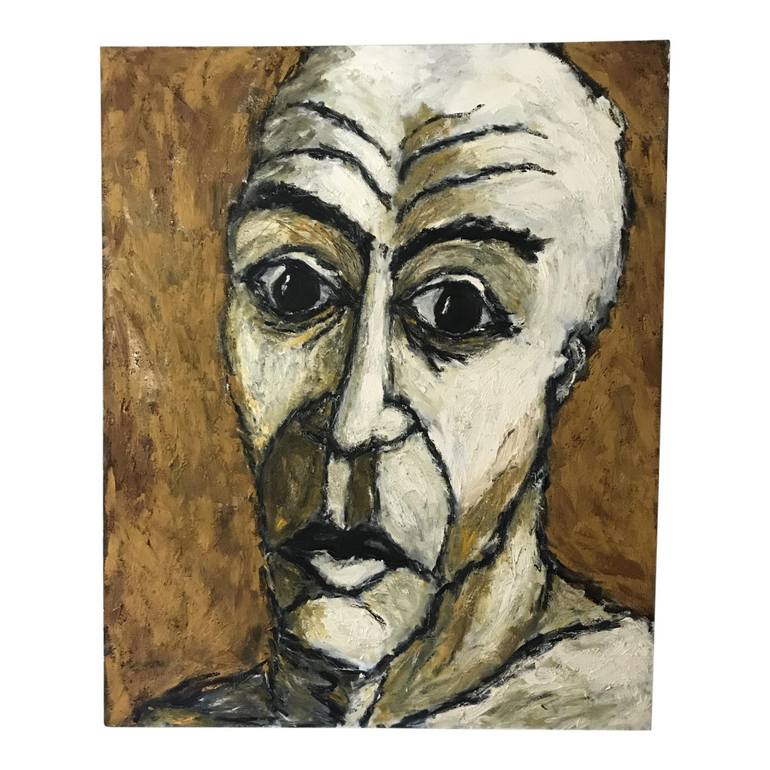 Vintage Portrait of Man 5 Oversized by Paul Rinaldi Painting by ...