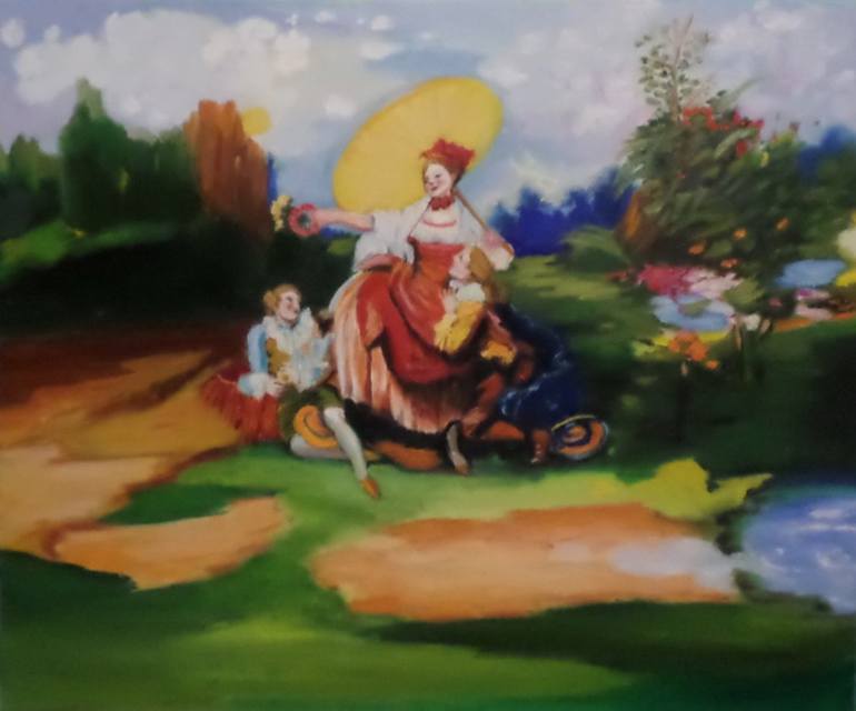 In Love Revisiting Rococo Style Painting by MAVI MADRID- IGLESIAS ...