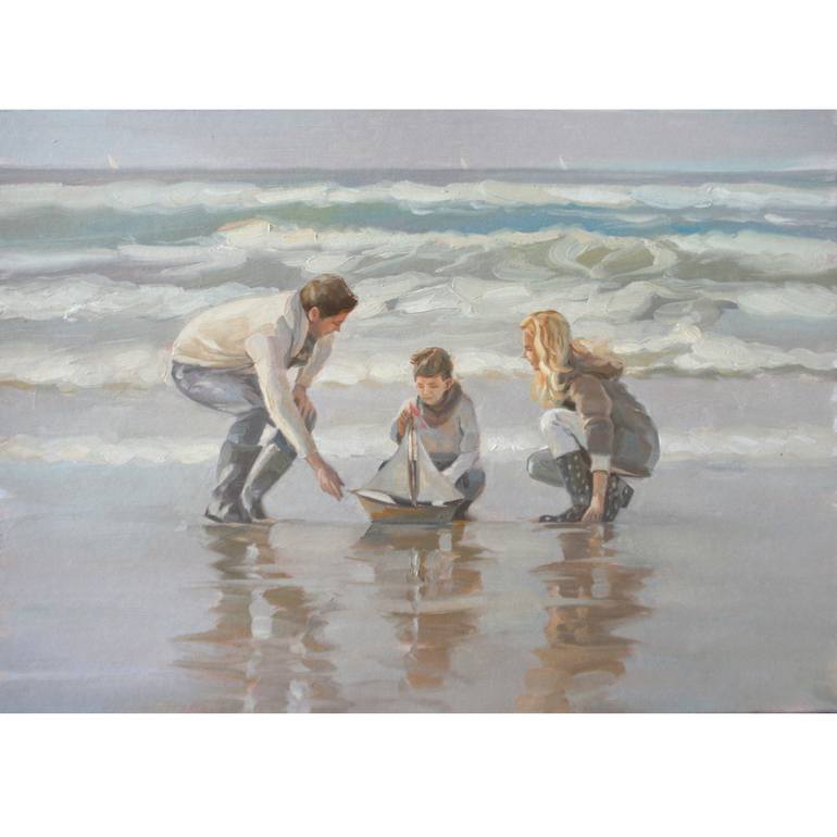 Childhood.Ocean Painting by Andriy Markiv | Saatchi Art