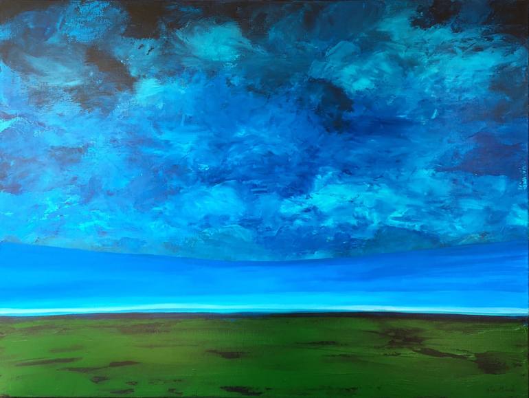 Horizon Winds Painting by Eva Glock | Saatchi Art
