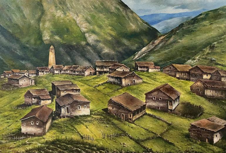 «Parsma, Tusheti» Painting by Gela Philauri | Saatchi Art