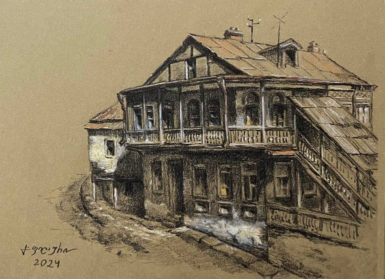 «Old house» Drawing by Gela Philauri | Saatchi Art