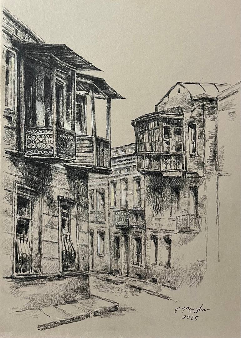 «Old street» Drawing by Gela Philauri | Saatchi Art