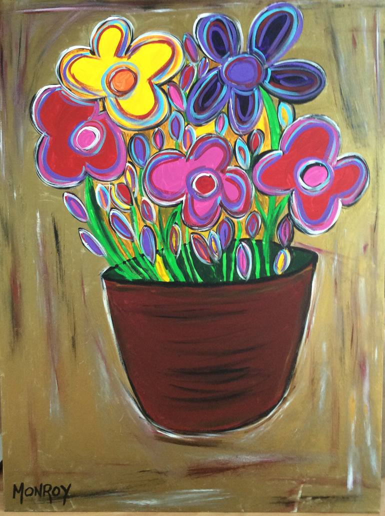 Flowers Painting by Alfredo Monroy | Saatchi Art