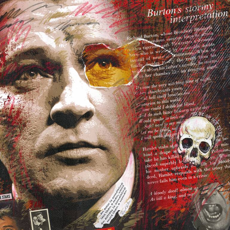 Richard Burton, LIFE April 24, 1964 Collage by Alexander Mak | Saatchi Art