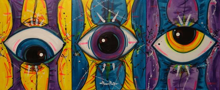 OjO PoP Painting by Rebeca Pinto Bottone | Saatchi Art