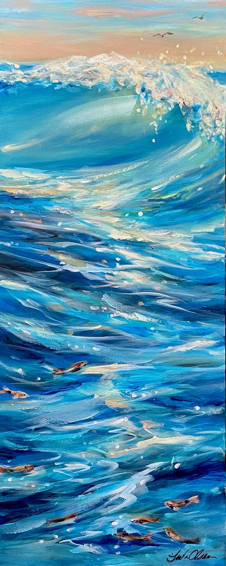 Salt Water Painting by Linda Olsen | Saatchi Art