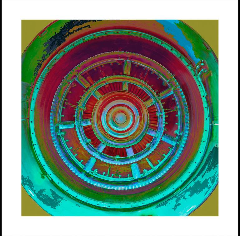 TRASH & TREASURE (ORIGINAL) COLORIZED#3 - AIRCRAFT ENGINE Photography ...