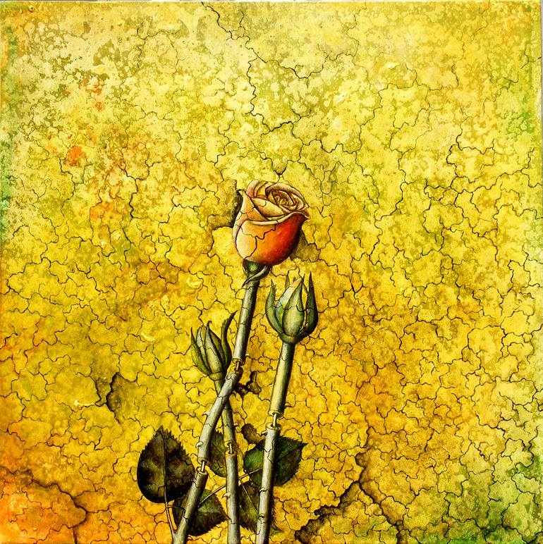 Crispy flowr under the sun Painting by Amjad Akash | Saatchi Art