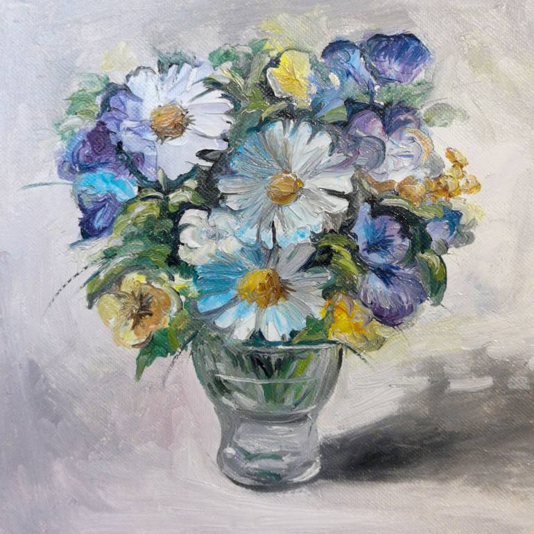 Oil painting Flowers Painting by Michał Stetkiewicz | Saatchi Art