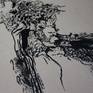 Boreas (god of the north wind) Drawing by Elmira Sharipova | Saatchi Art