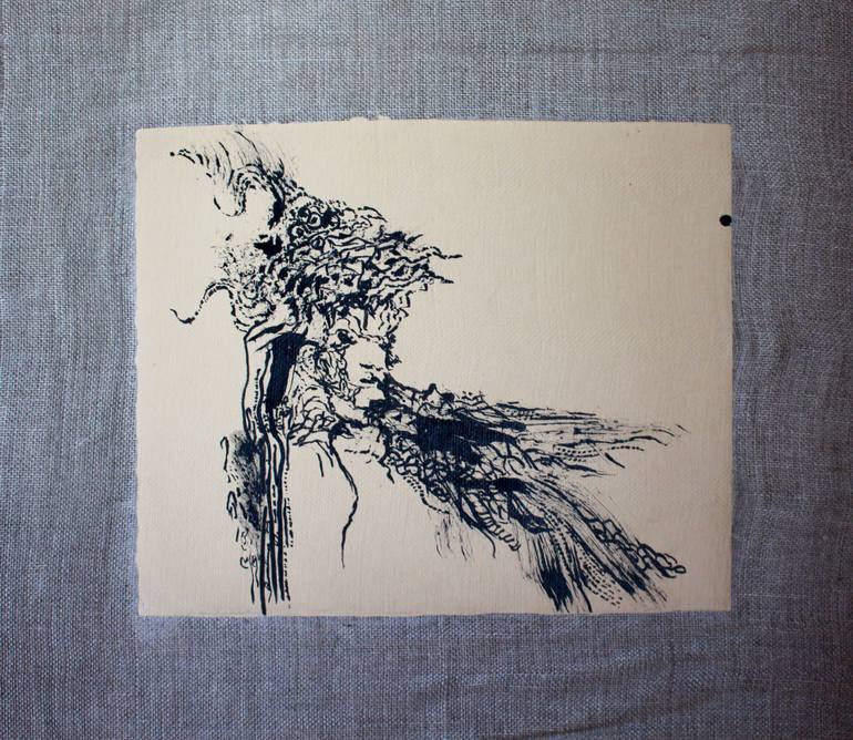 Boreas (god of the north wind) Drawing by Elmira Sharipova | Saatchi Art