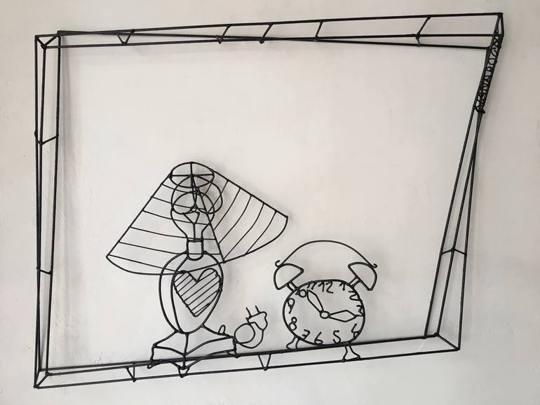 Nightlamp and clock Sculpture by Diana Roche | Saatchi Art