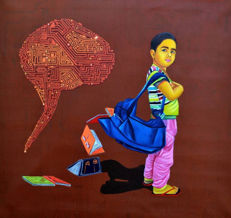 Over Development Painting by Jitendra Saini | Saatchi Art