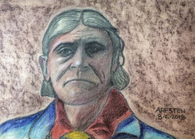 Geronimo Painting by Richard Arfsten | Saatchi Art