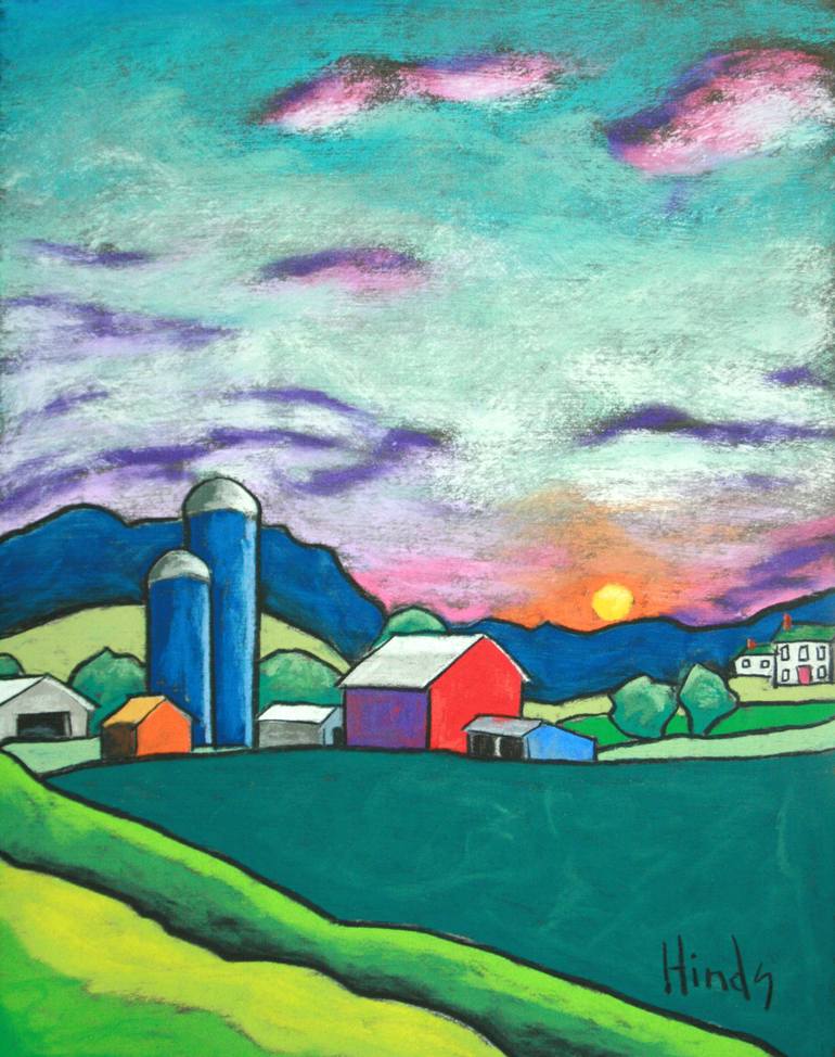 rural America Drawing by David Hinds | Saatchi Art