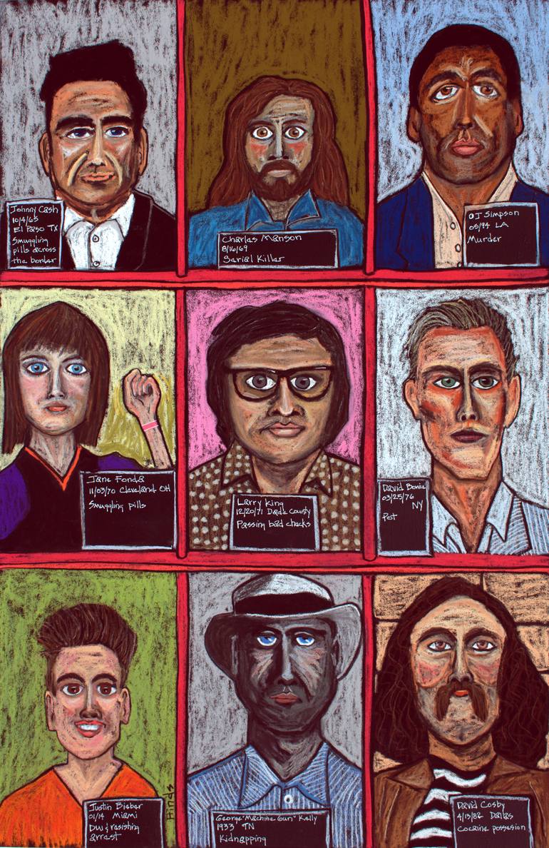 Mugshot Series #2 Drawing by David Hinds | Saatchi Art