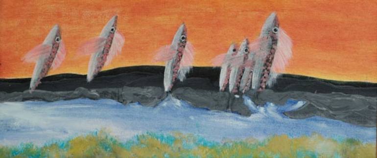 Dancing Fish Painting by Shane Lamb | Saatchi Art